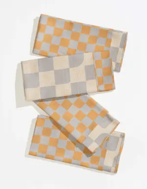 TORTUGA FORMA Checker Dinner Napkinsquiet Season Set Of 4