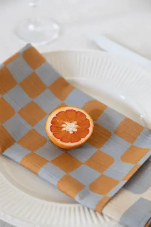 TORTUGA FORMA Checker Dinner Napkinsquiet Season Set Of 4