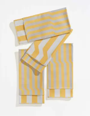 TORTUGA FORMA Stripe Dinner Napkinsquiet Season Set Of 4 - Stonecrop