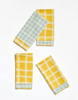 TORTUGA FORMA Grid Dinner Napkinshigh Season Set Of 4 - Sky