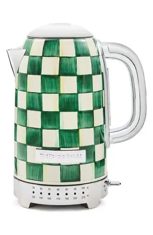 MACKENZIE-CHILDS Check Electric Kettle - Emerald