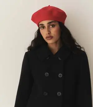 HMD Georgianna Beret - Red Wool