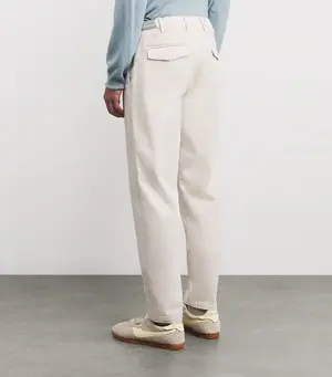 Eleventy Stretch-cotton Garment-dye Trousers
