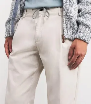 Eleventy Stretch-cotton Garment-dye Trousers