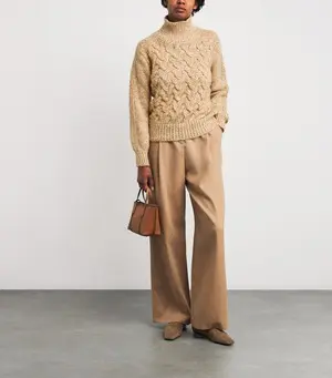 Eleventy Wool-blend Metallic Knitted Sweater