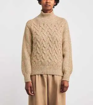 Eleventy Wool-blend Metallic Knitted Sweater