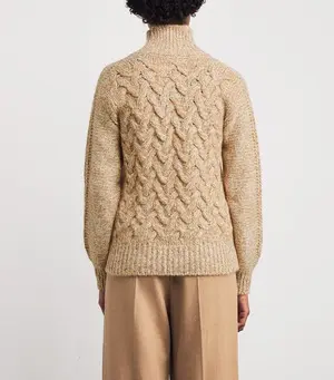 Eleventy Wool-blend Metallic Knitted Sweater
