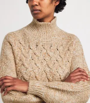 Eleventy Wool-blend Metallic Knitted Sweater