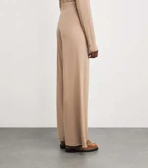 Eleventy Wool Drawstring Wide-leg Trousers