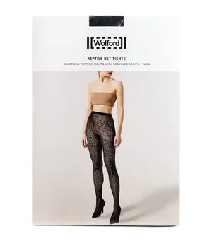 Wolford Net Reptile Tights - Black