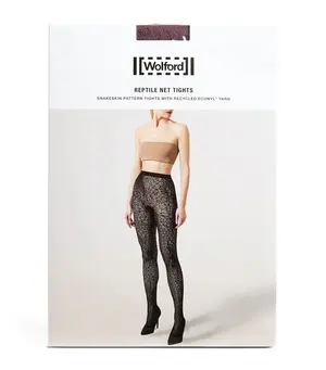Wolford Net Reptile Tights - Burgundy