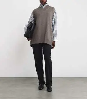 Eskandar Cashmere Crossover Sweater Vest