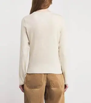 ME+EM Cotton-blend Ribbed Long-sleeve Top