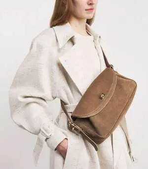 Sandro Le Mambo Suede Crossbody Bag
