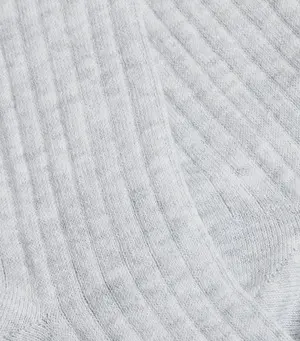 Eleventy Ribbed Cotton-blend Crew Socks