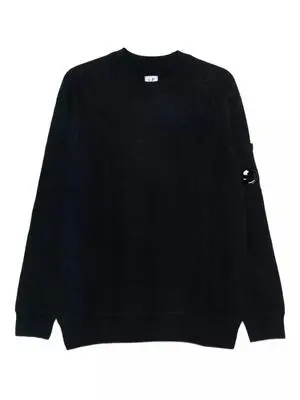 C.P. COMPANY Felted Crew Neck Knit - Blue