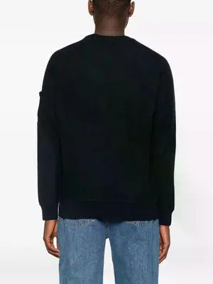 C.P. COMPANY Felted Crew Neck Knit - Blue