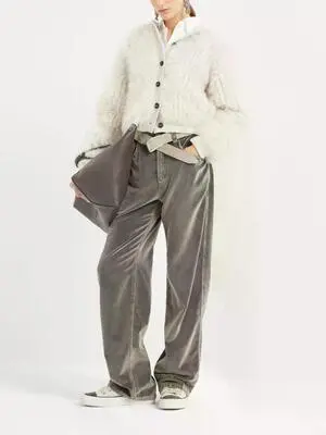 Brunello Cucinelli Logo-patch Flared Trousers