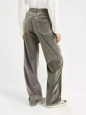 Brunello Cucinelli Logo-patch Flared Trousers