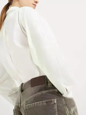 Brunello Cucinelli Logo-patch Flared Trousers