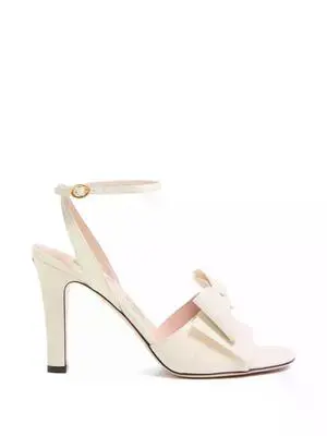 Valentino Garavani Kidskin Bow Detail Sandals - Neutrals