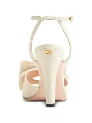 Valentino Garavani Kidskin Bow Detail Sandals - Neutrals