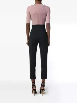 Elisabetta Franchi Ribbed Knit Top With Breast Pocket