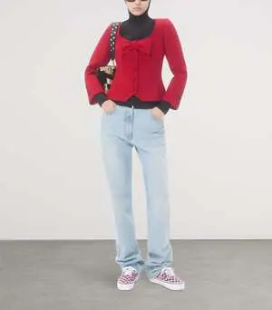 Valentino Garavani Virgin Wool-blend Bow Blazer