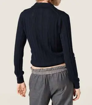 Miu Miu Cashmere Cable-knit Cardigan - Blue