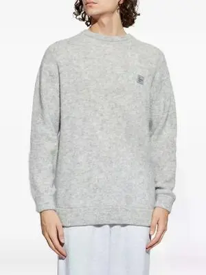 American Vintage Crew Neck Sweater With Patch Detail