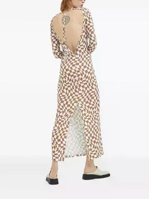 RÉSUMÉ Checked Midi Dress