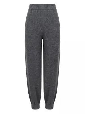 MSGM Elasticated-waist Wool Track Pants - Grey