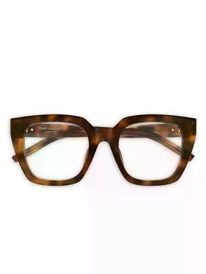 Saint Laurent Square Frame Glasses - Brown