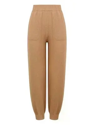 MSGM Ribbed Wool Track Pants - Neutrals