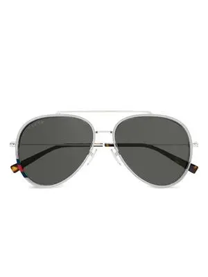 Gucci Pilot-frame Sunglasses - Silver