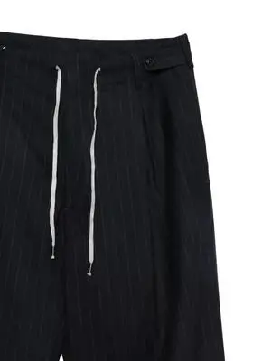 MAISON MARGIELA Pinstriped Wool Trousers - Blue