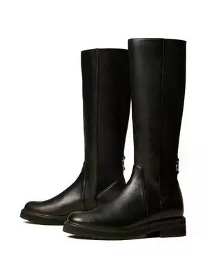 TWINSET Knee-high Boots With Elastic Back And Gold-tone Clasp