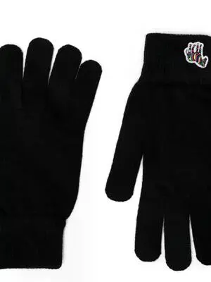 Paul Smith Zebra-appliqué Wool Gloves
