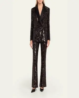 Veronica Beard Sevyn Sequined Jacket - Dark Currant