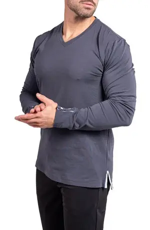 MACEOO Edison Ascension V-neck Long Sleeve T-shirt