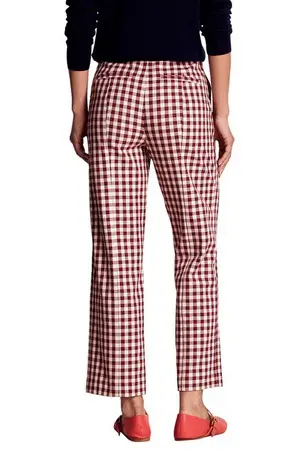 Boden Gingham Cotton-blend Straight-leg Pants