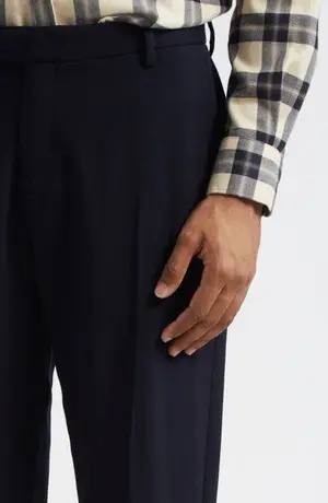 Sunspel Textured Stretch Wool Trousers - Navy