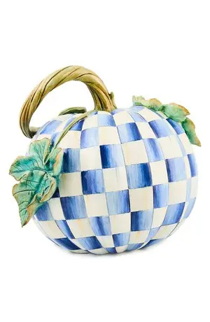 MACKENZIE-CHILDS Check Twisted Stem Pumpkin