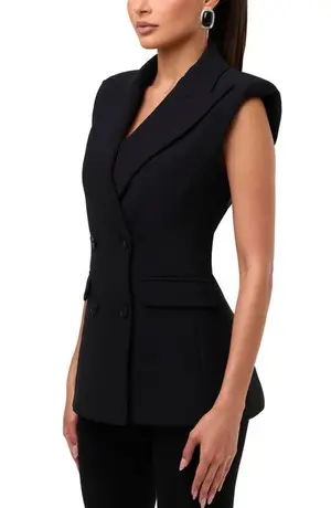 Naked Wardrobe Sleeveless Ponte Blazer Vest