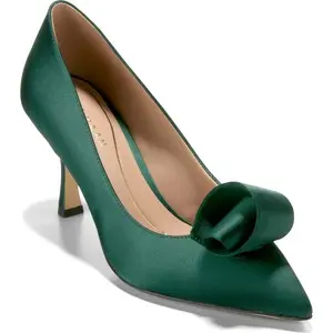 Cole Haan Florette Pointed Toe Pumps - Rainforest Satin