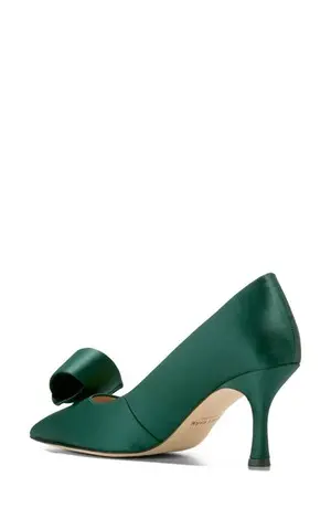 Cole Haan Florette Pointed Toe Pumps - Rainforest Satin