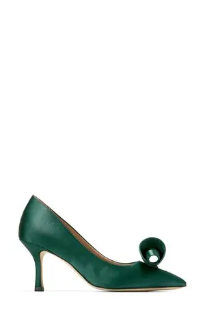 Cole Haan Florette Pointed Toe Pumps - Rainforest Satin