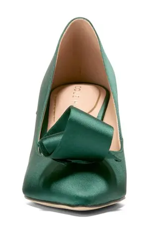 Cole Haan Florette Pointed Toe Pumps - Rainforest Satin
