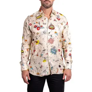 MACEOO Fibonacci Ascension Contemporary Fit Button-up Shirt Ivory