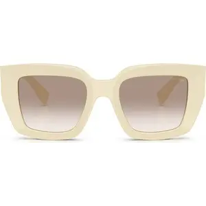 Miu Miu 51mm Gradient Square Sunglasses - Milk/clear Gradient Brown